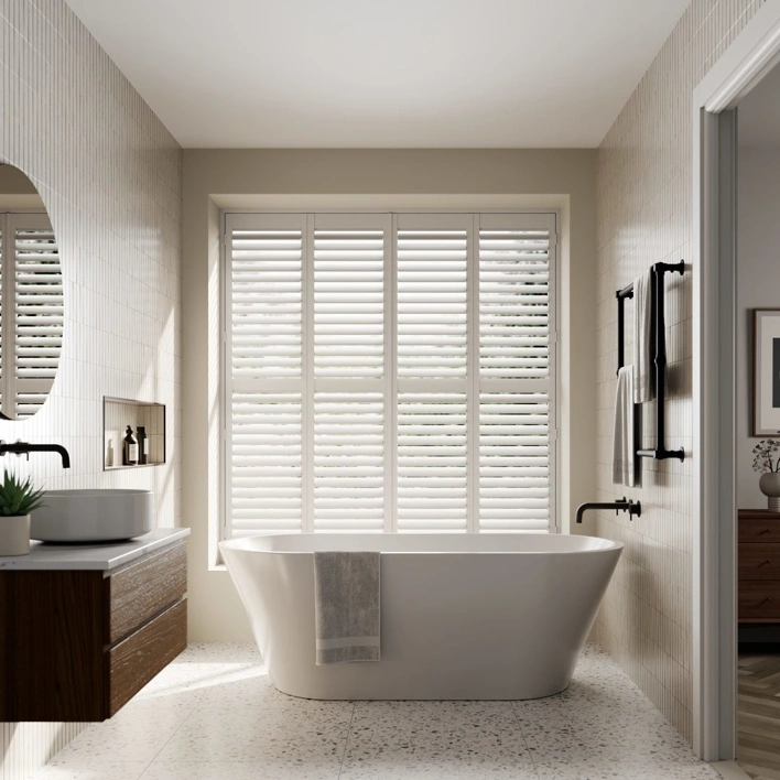 5 Affordable Bathroom Window Ideas - California Shutters